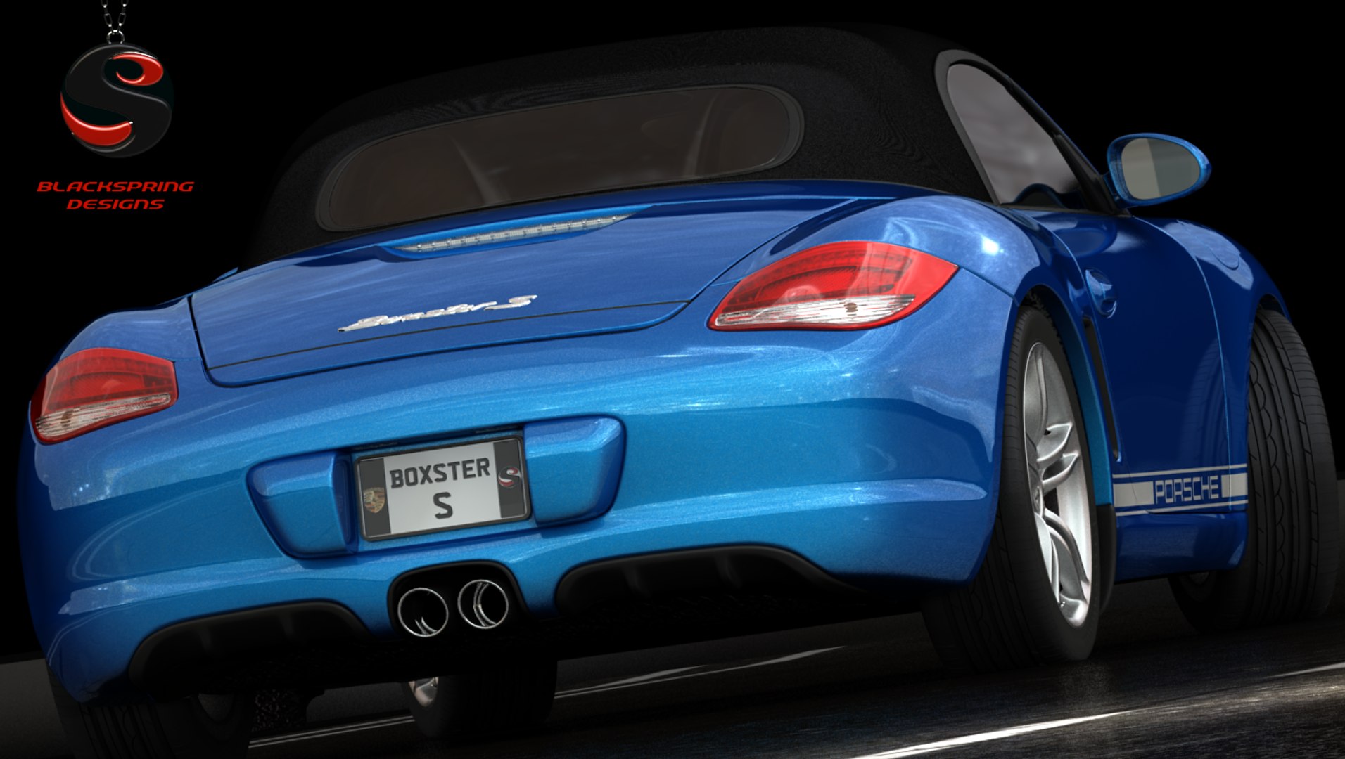 Porsche Boxster S 2010 3d Dwg
