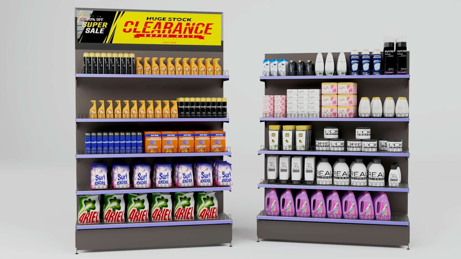 Grocery Racks 3D - TurboSquid 2129063