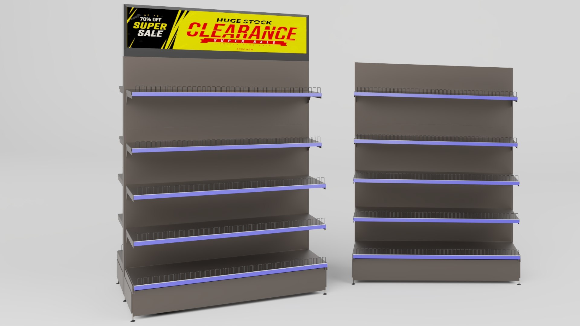 Grocery Racks 3D - TurboSquid 2129063