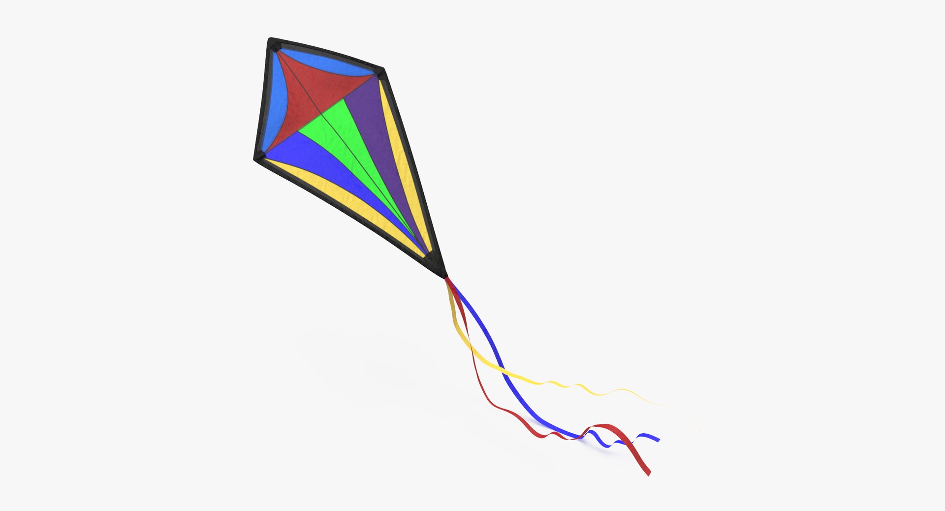 3d model of kite 3 poses
