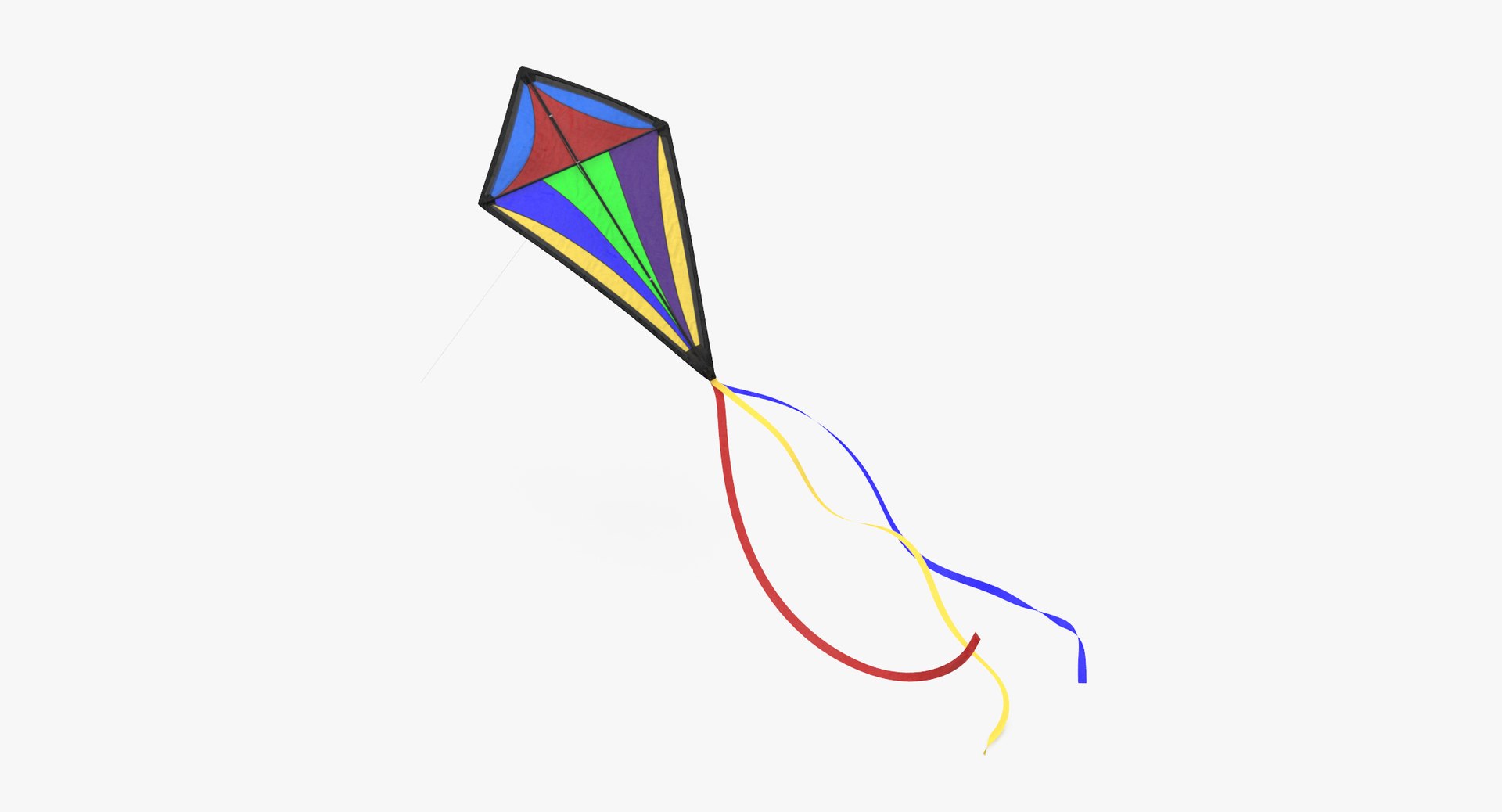 3d model of kite 3 poses