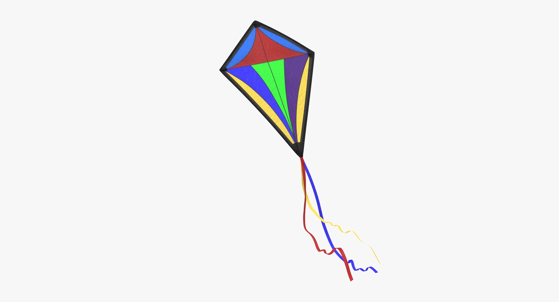 3d model of kite 3 poses