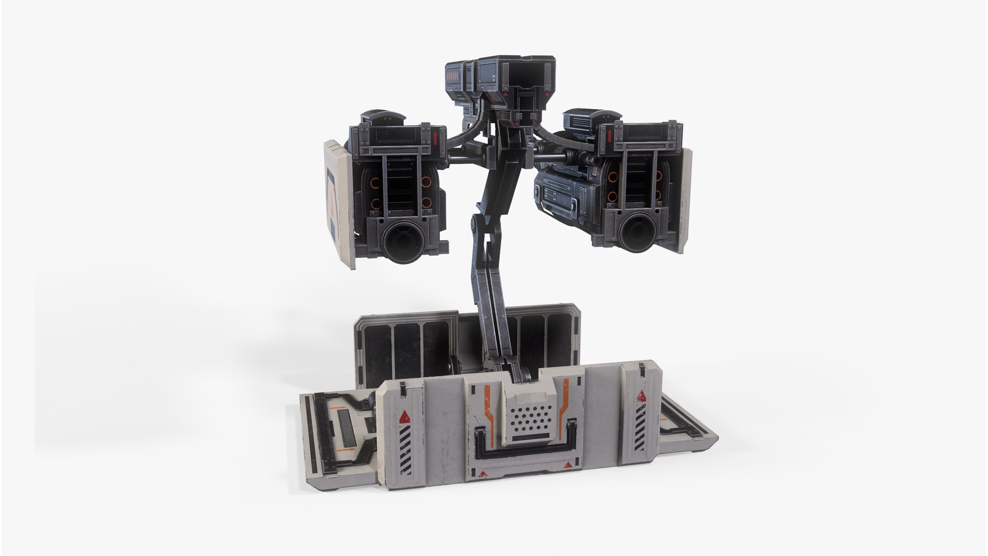 3D Sci Fi Turret - TurboSquid 1980462