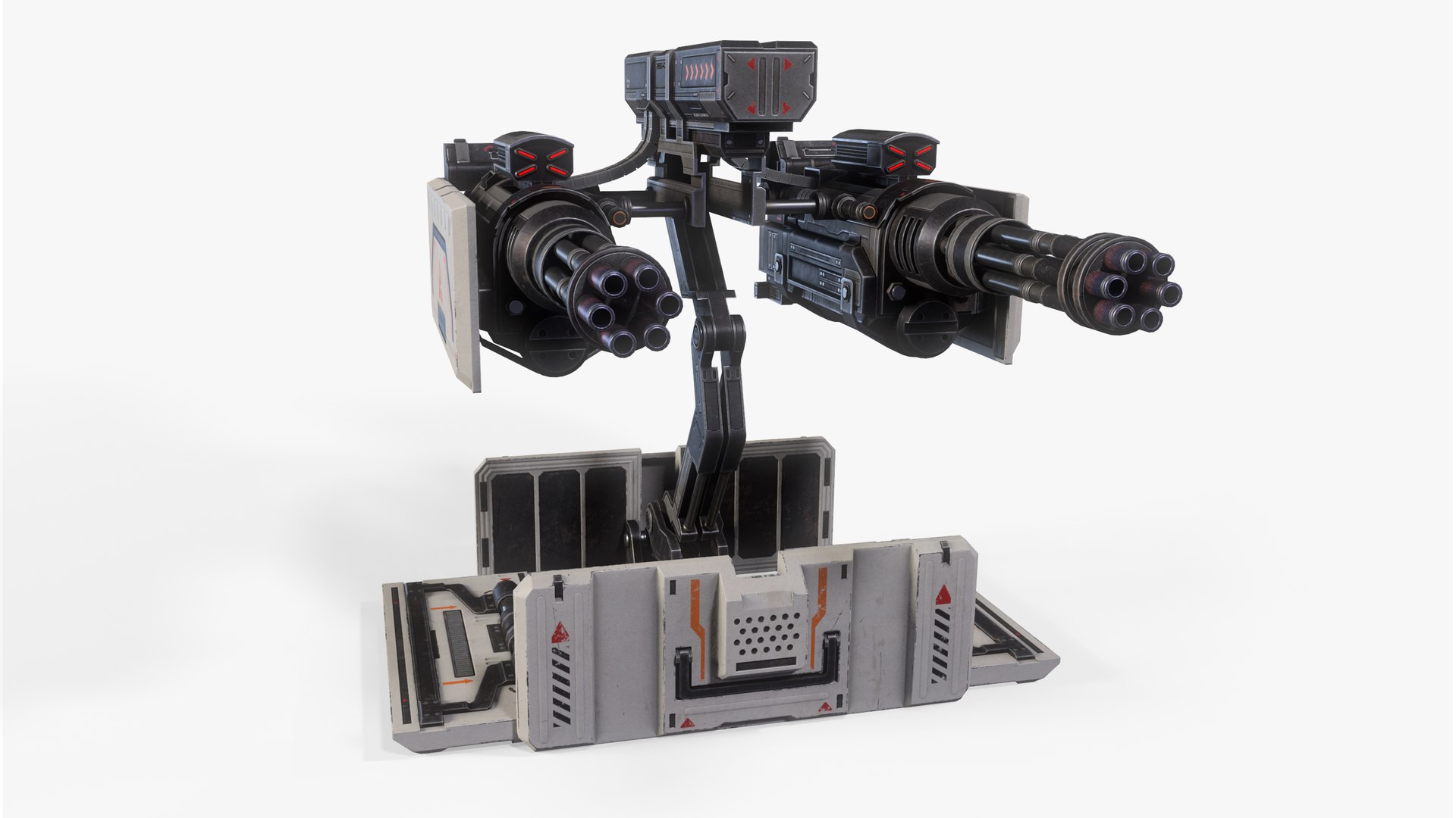 3D Sci Fi Turret - TurboSquid 1980462