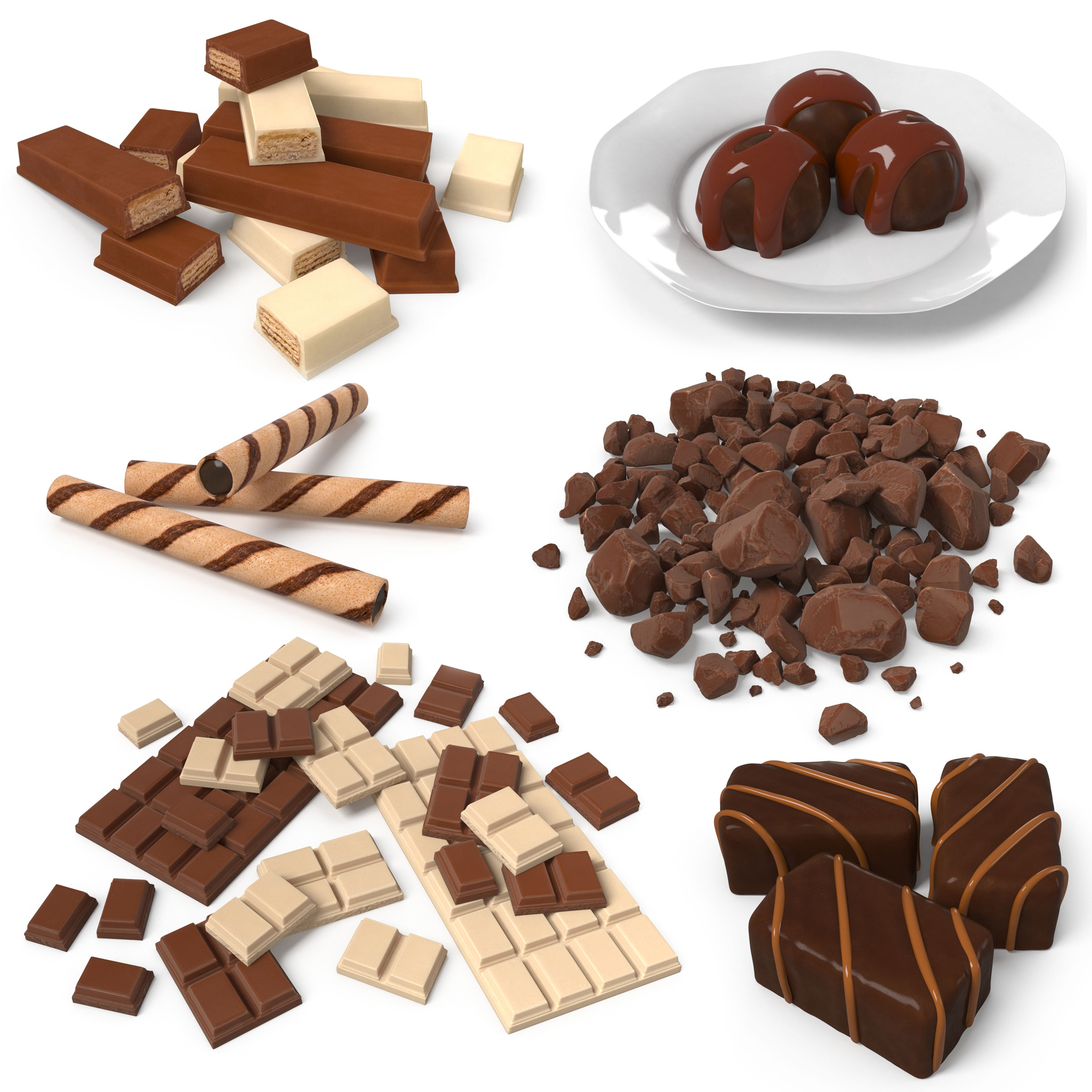 Chocolate sweet candy model - TurboSquid 1508389