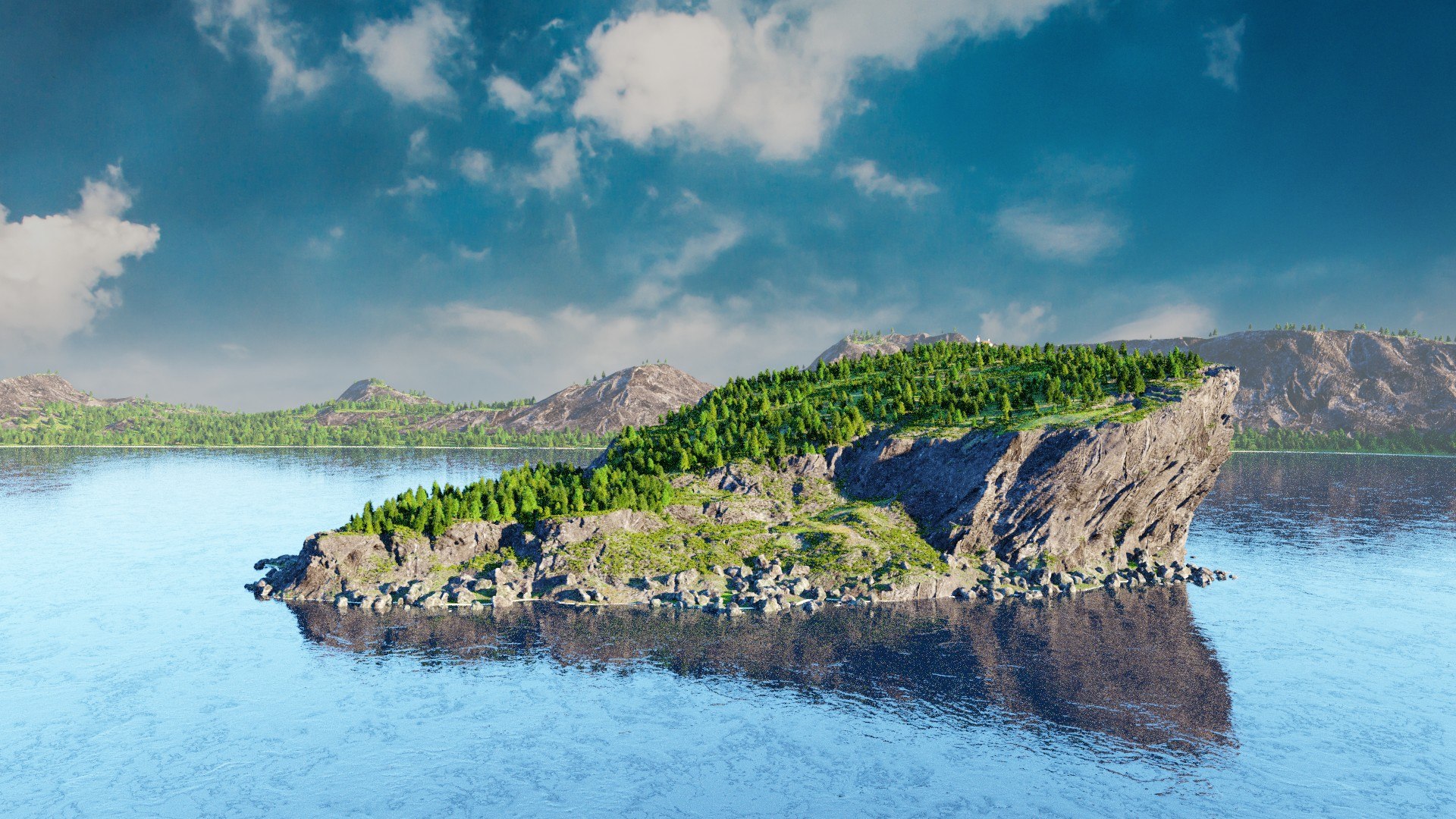 The Headland -lake- 3D Model - TurboSquid 2055372