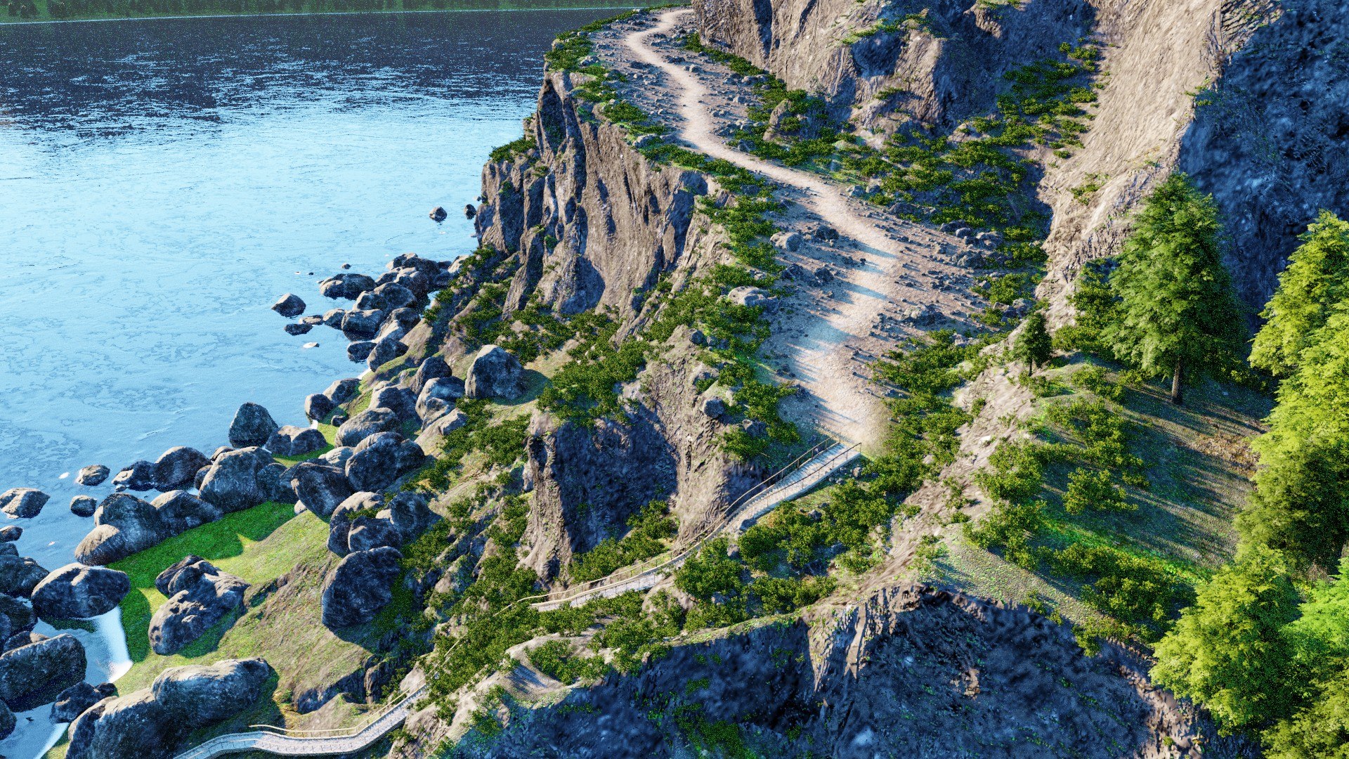 The Headland -lake- 3D Model - TurboSquid 2055372