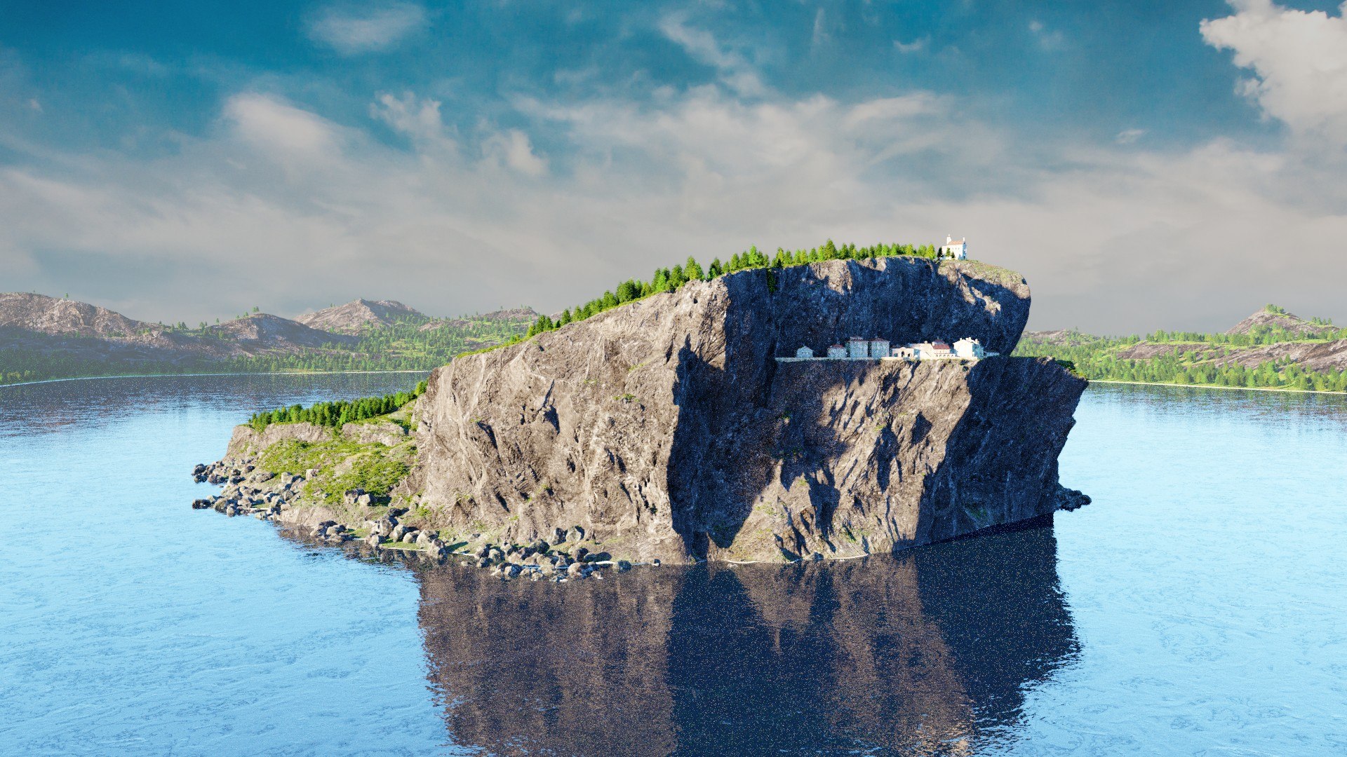 The Headland -lake- 3D Model - TurboSquid 2055372