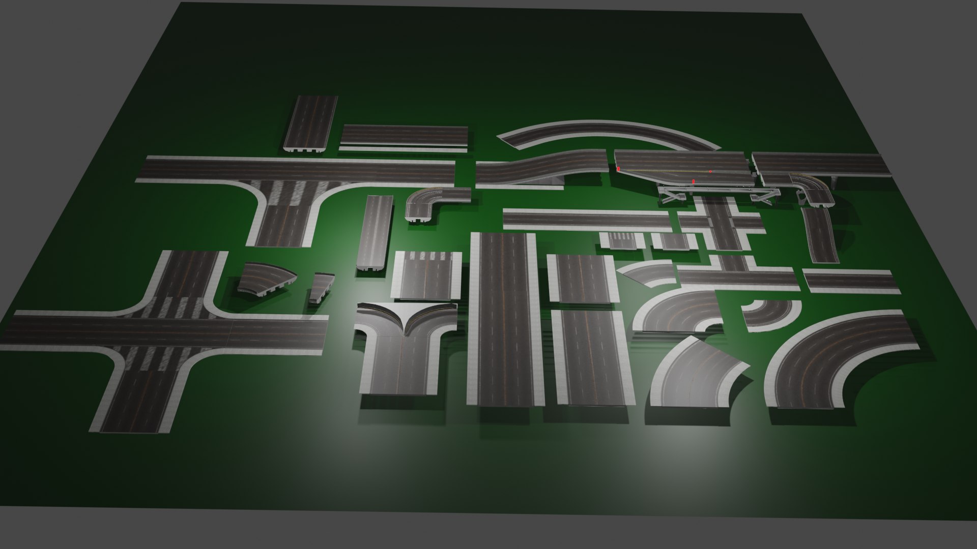 3D Model Modular Roads And Streets Collection - TurboSquid 1855824