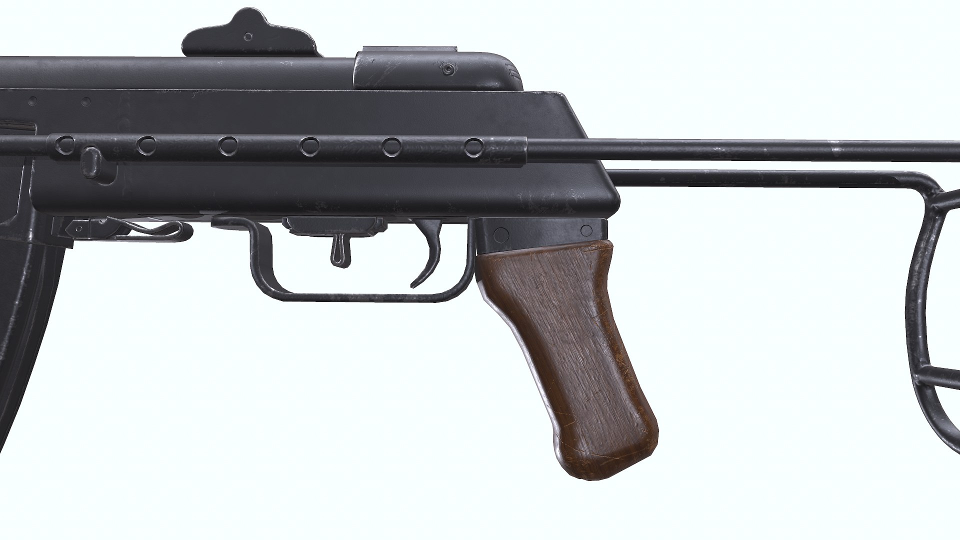 3D K50M North Vietnamese SMG Low-poly PBR Model - TurboSquid 2085900