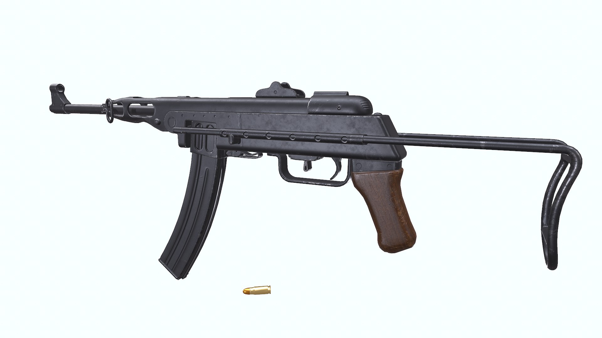 3D K50M North Vietnamese SMG Low-poly PBR Model - TurboSquid 2085900