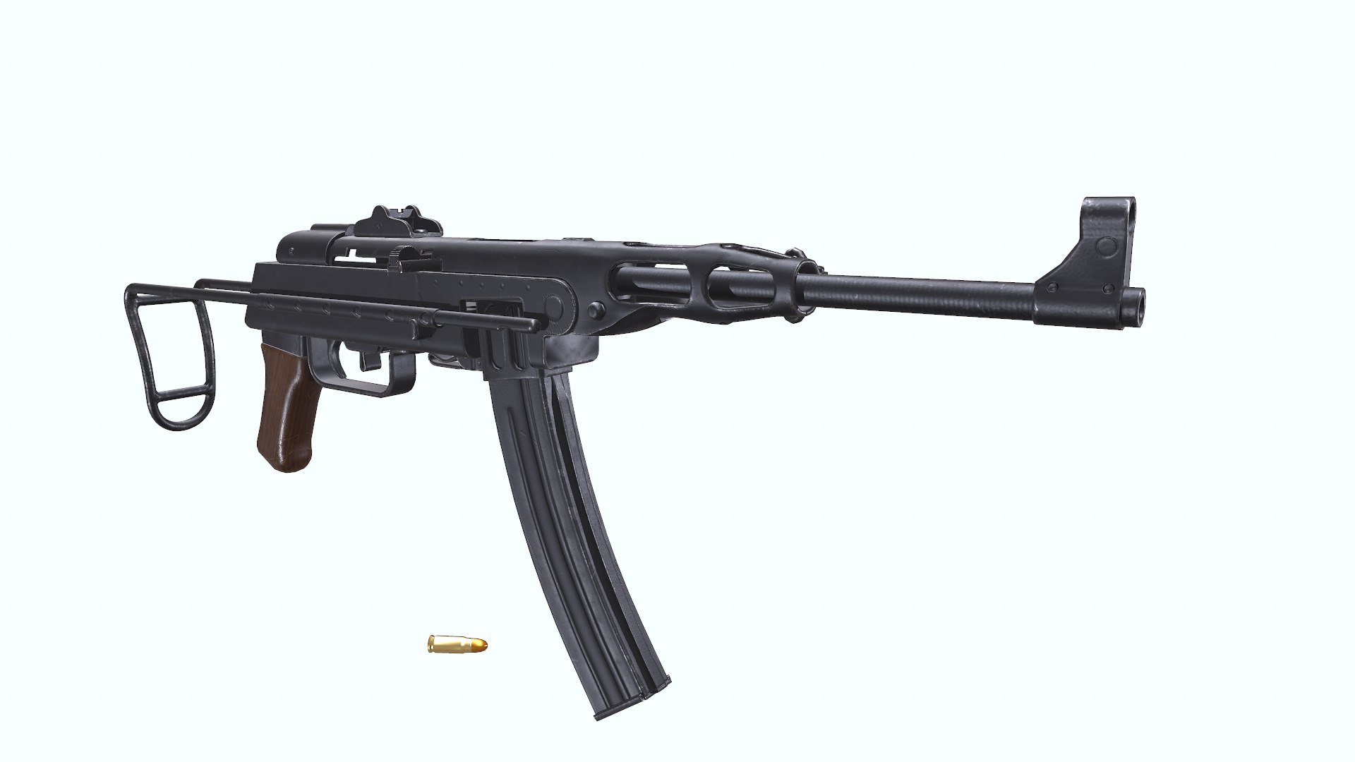 3D K50M North Vietnamese SMG Low-poly PBR Model - TurboSquid 2085900