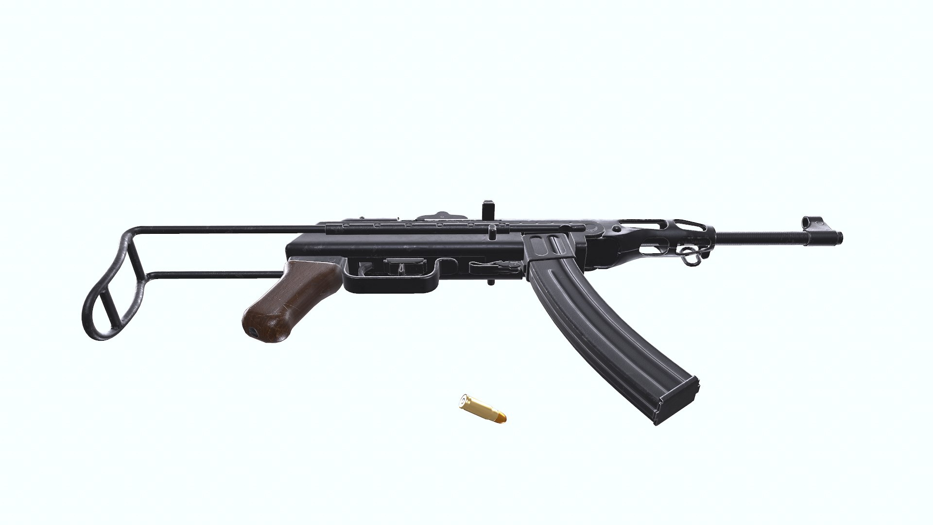 3D K50M North Vietnamese SMG Low-poly PBR Model - TurboSquid 2085900