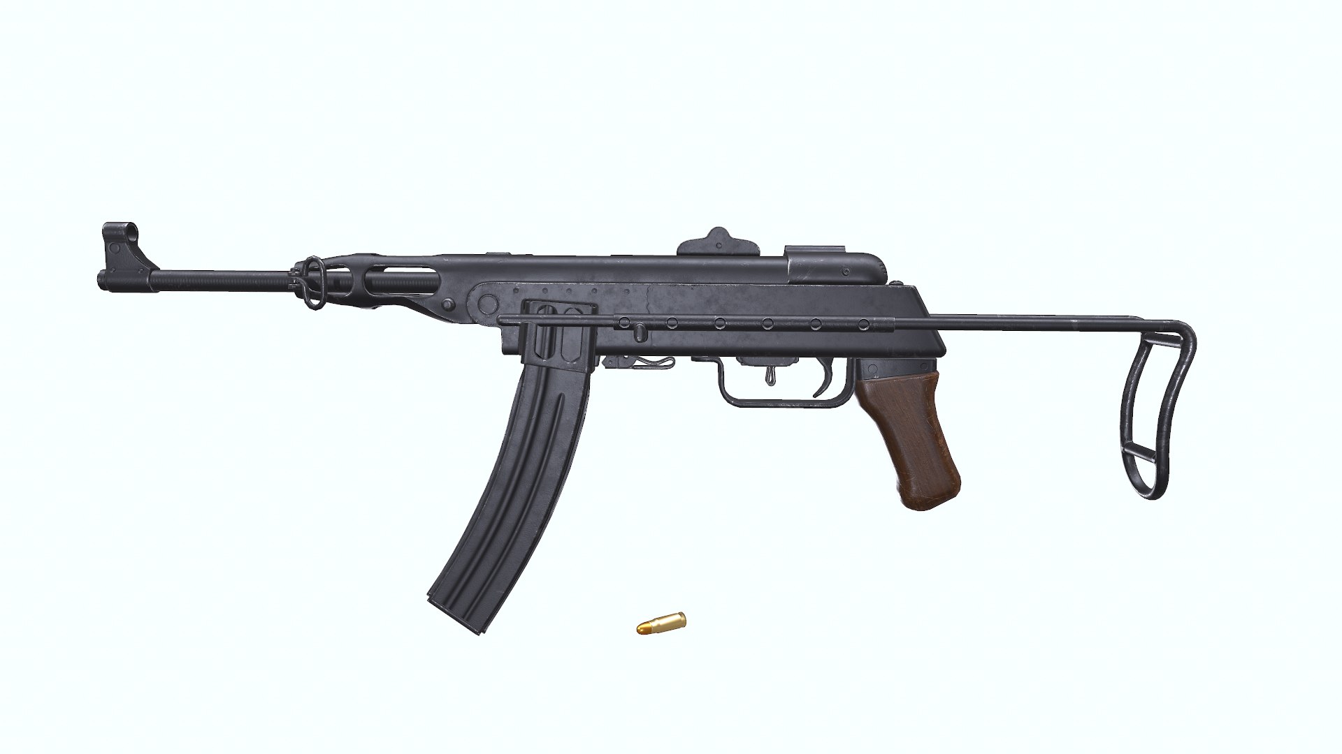 3D K50M North Vietnamese SMG Low-poly PBR Model - TurboSquid 2085900