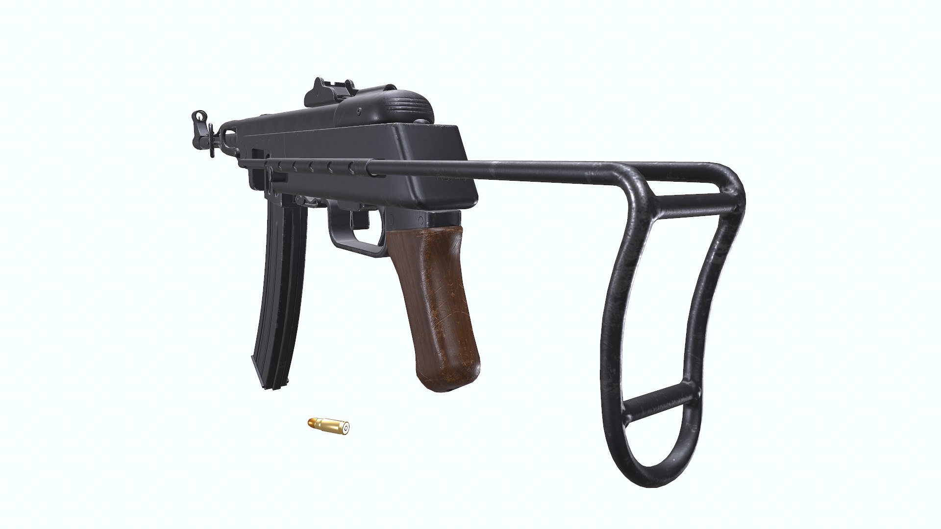 3D K50M North Vietnamese SMG Low-poly PBR Model - TurboSquid 2085900