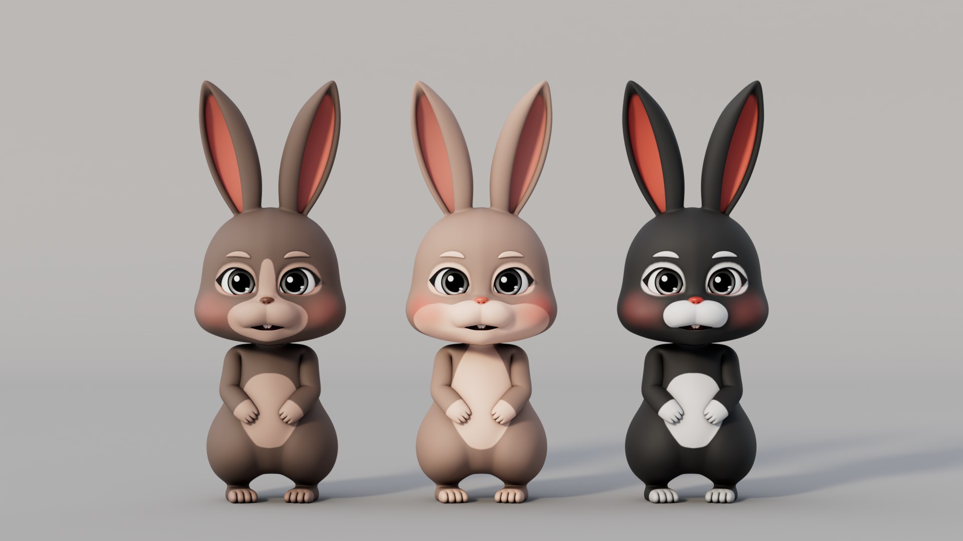 3D Rigged Cartoon Rabbit Model - TurboSquid 2359036