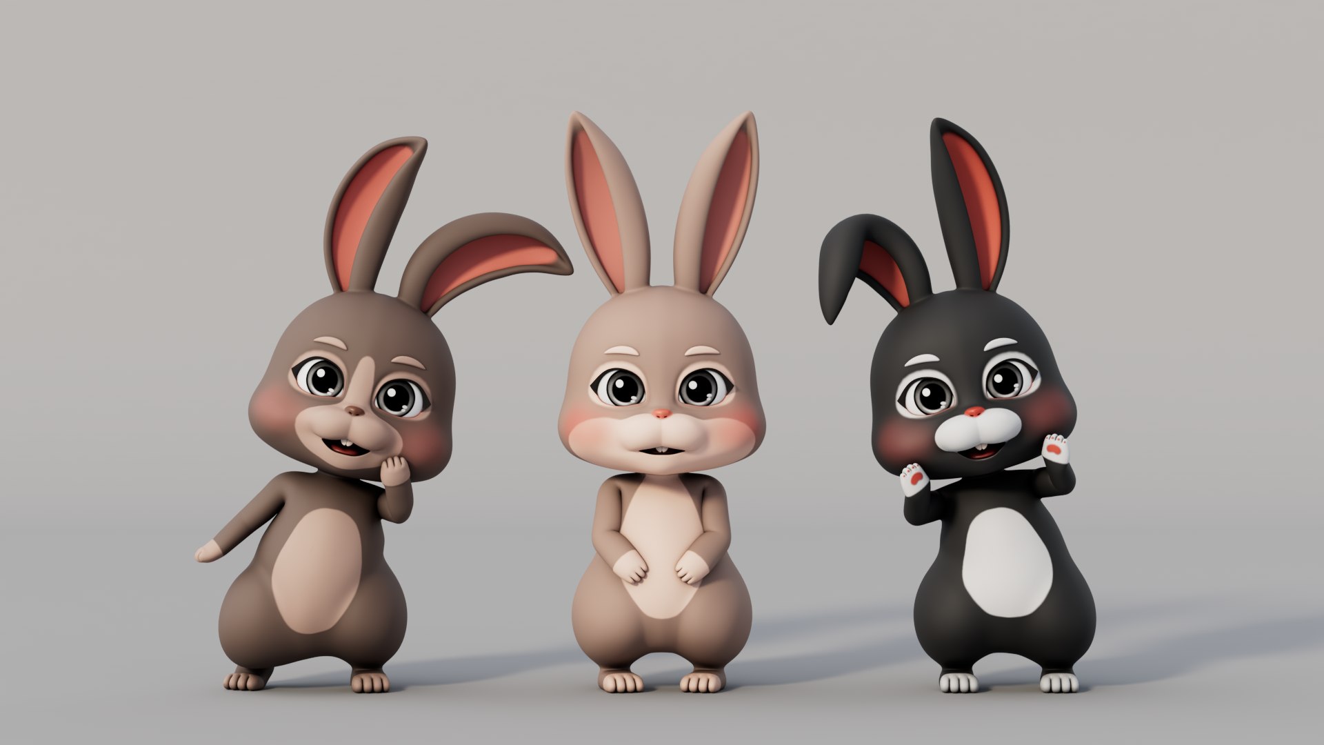 3D Rigged Cartoon Rabbit Model - TurboSquid 2359036