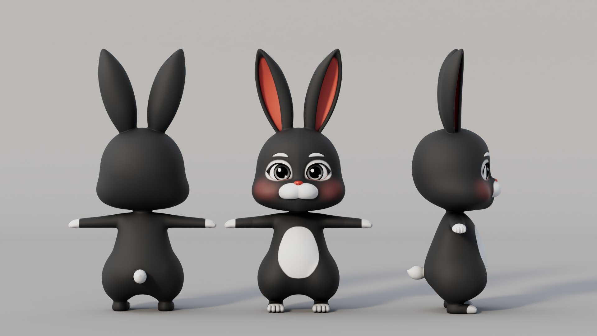 3D Rigged Cartoon Rabbit Model - TurboSquid 2359036