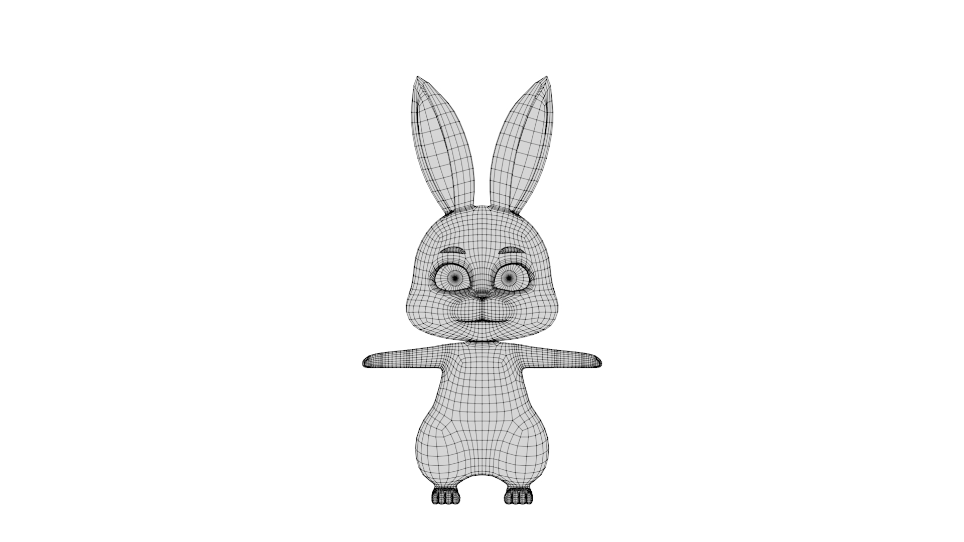 3D Rigged Cartoon Rabbit Model - TurboSquid 2359036