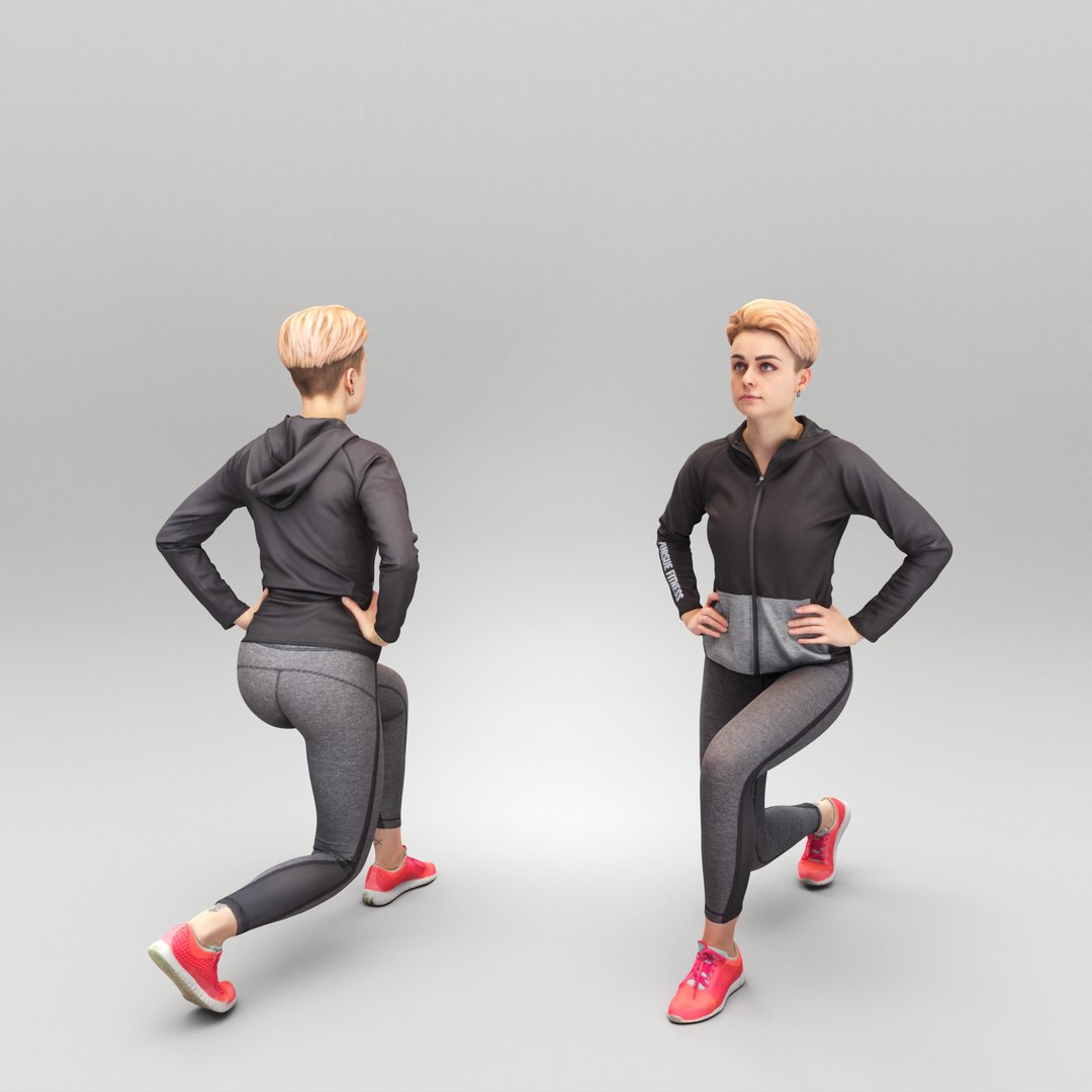 3D Young woman doing workout 432 - TurboSquid 2181064