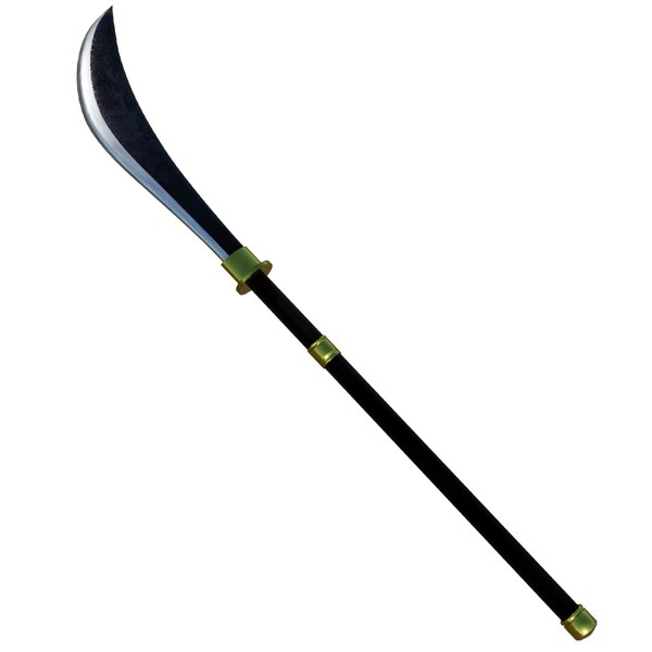 modelo 3d Naginata de bajo polígono (arma japonesa) - TurboSquid 2290532