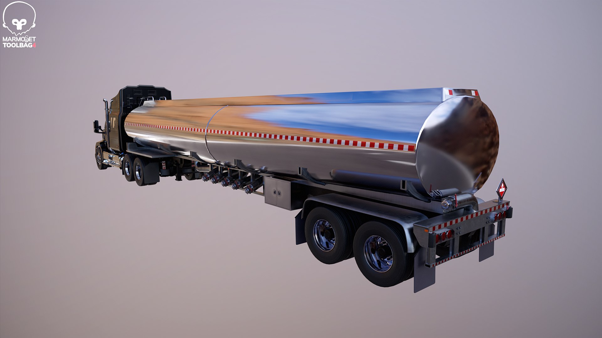 Generic Semi Truck Sleeper With Tanker Trailer Model - TurboSquid 2235155