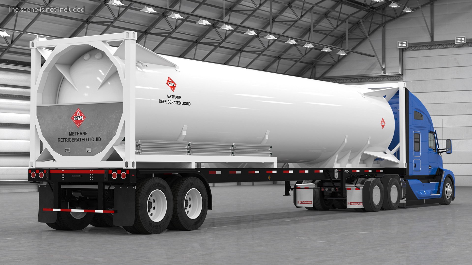 Kenworth Truck With LNG Semi Trailer Gas Tank 3D - TurboSquid 1871923