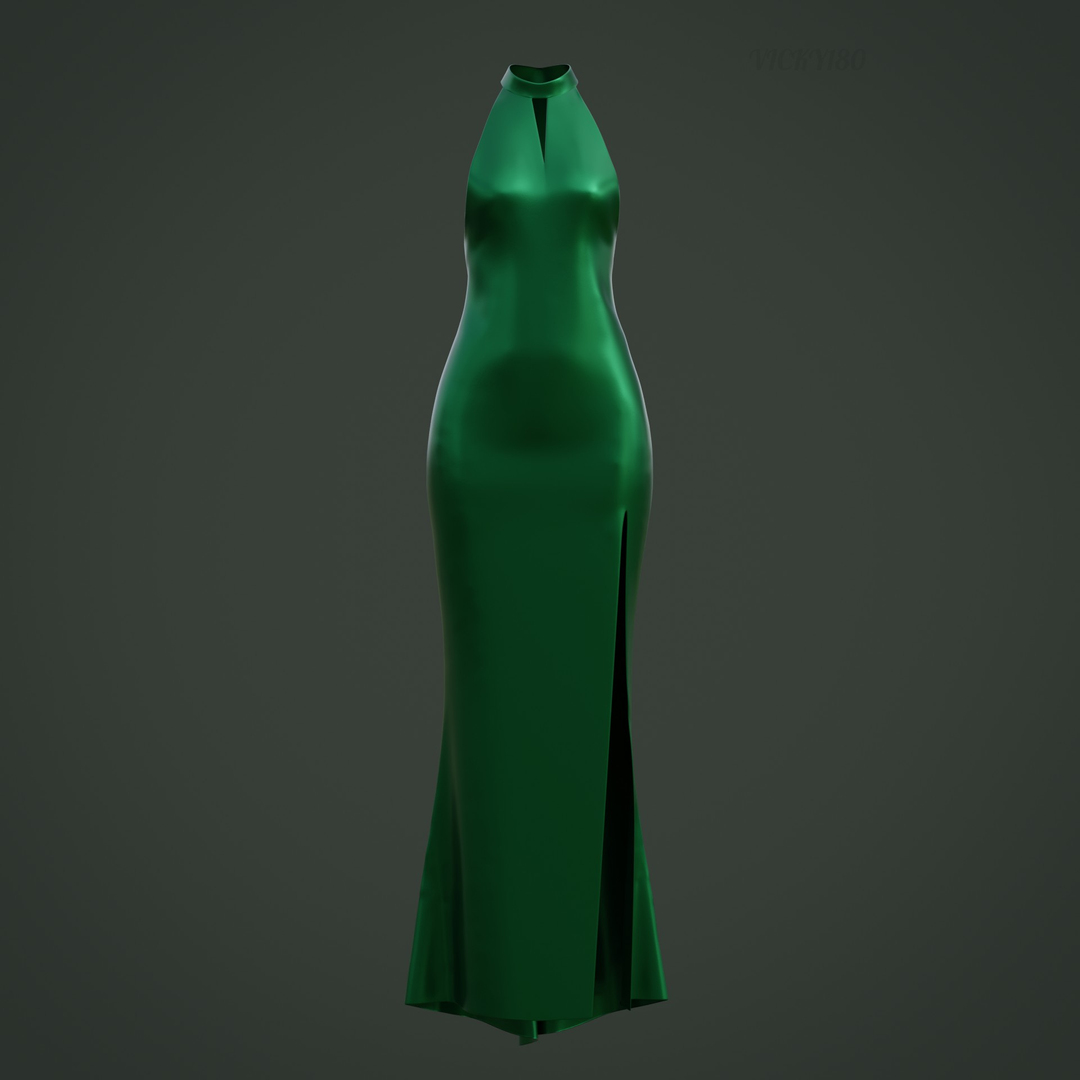 3D Silk Satin Party Dresses -Bridal Gowns Collection Model - TurboSquid ...