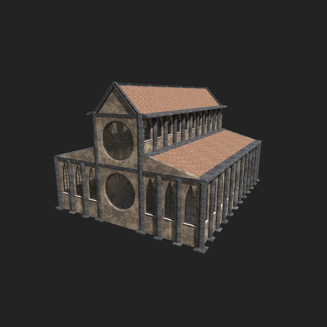 3D Model GOTHIC MEDIEVAL CATHEDRAL CHURCH TEMPLE BUILDING COLLECTION ...