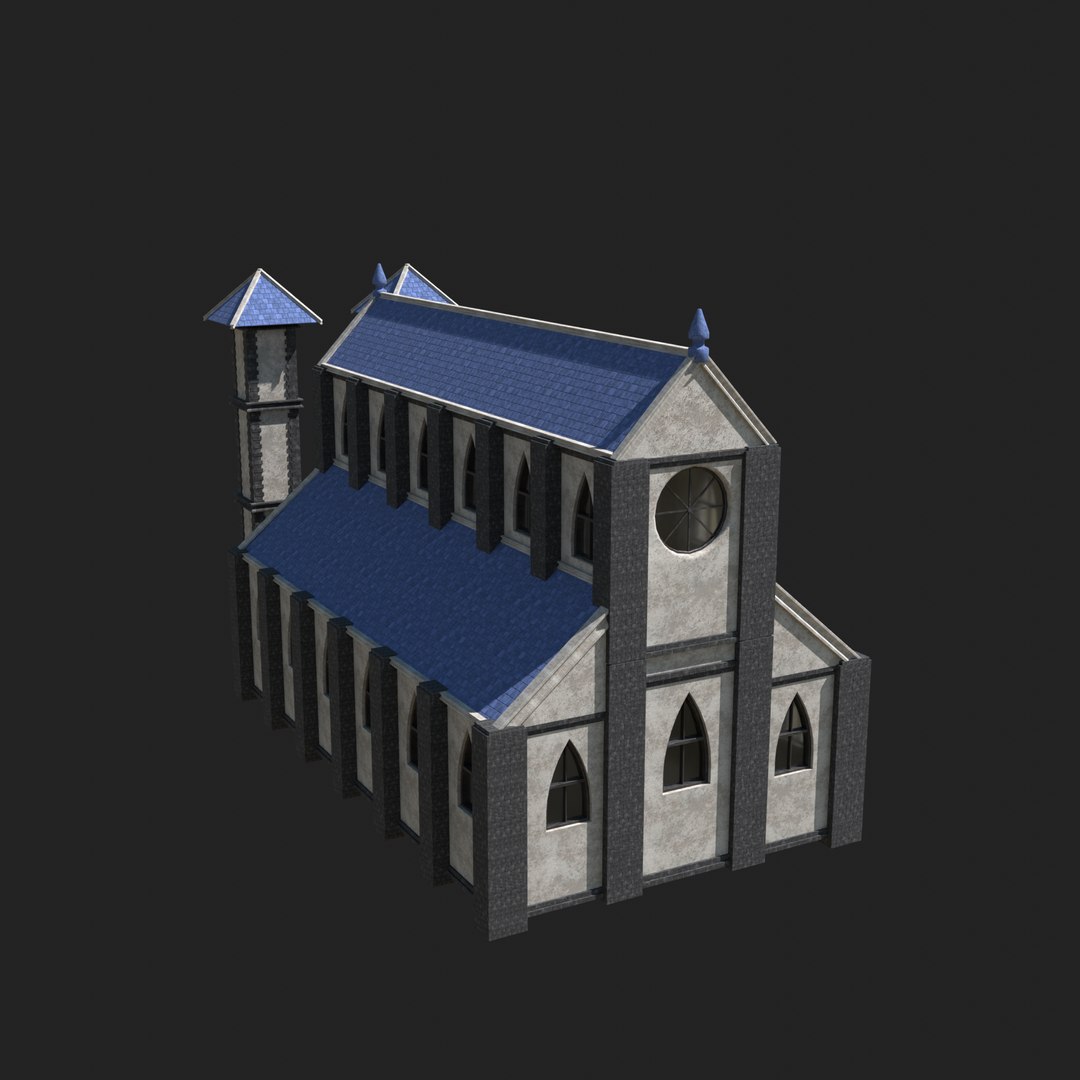 3D Model GOTHIC MEDIEVAL CATHEDRAL CHURCH TEMPLE BUILDING COLLECTION ...