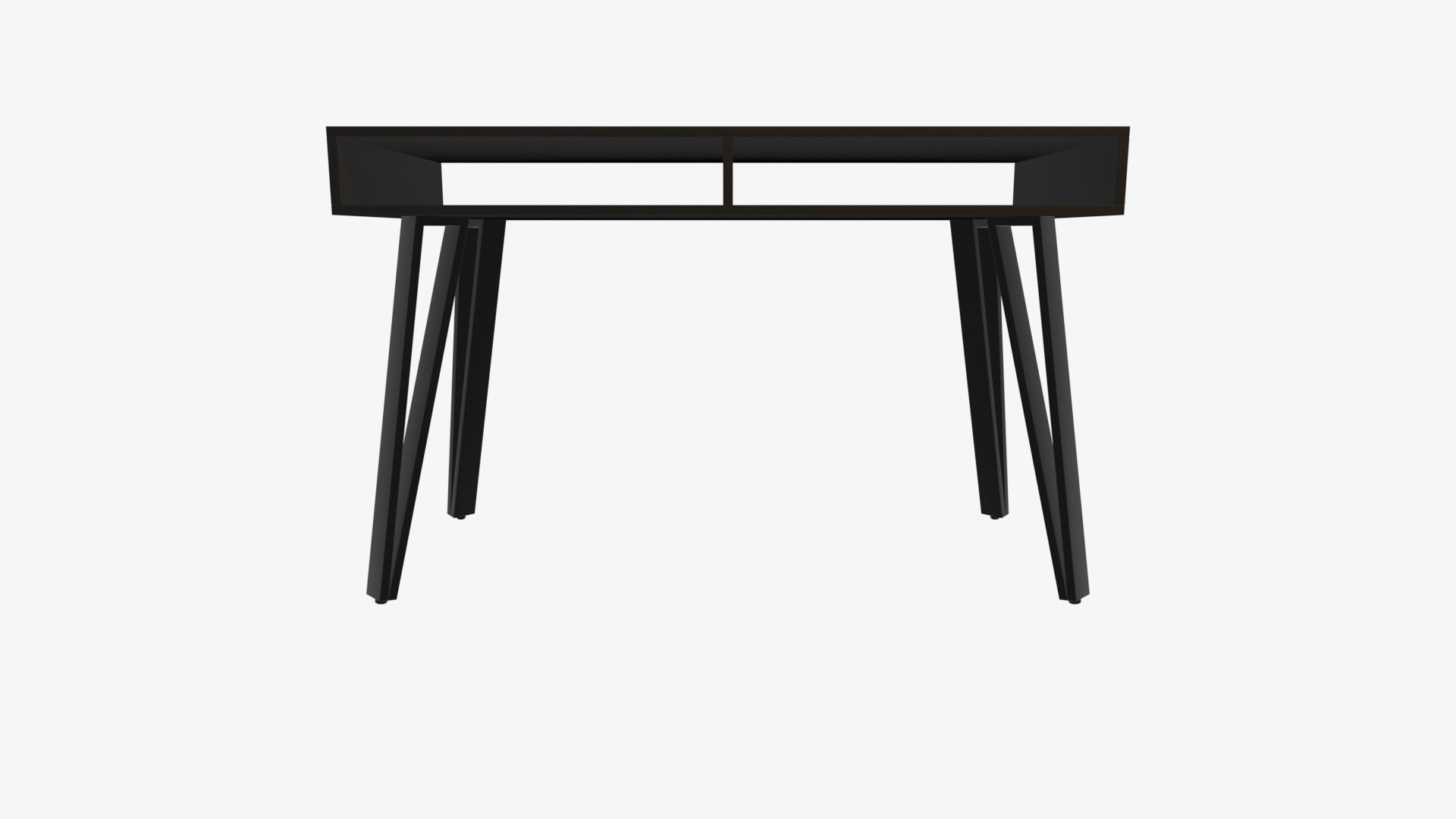 3D RIVIERA Dark Chene Desk With Black Metal Model - TurboSquid 2069917