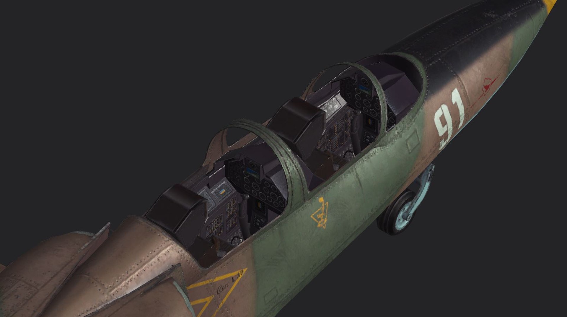 Low Poly Soviet L-39 Albatros Jet Trainer Game Ready 3D Model Low-poly ...