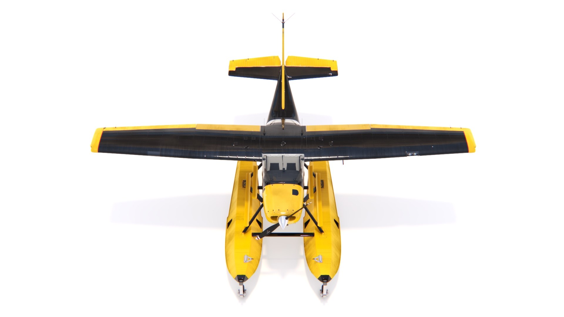 3D Seaplane With Pontoons Rigged - TurboSquid 2377473