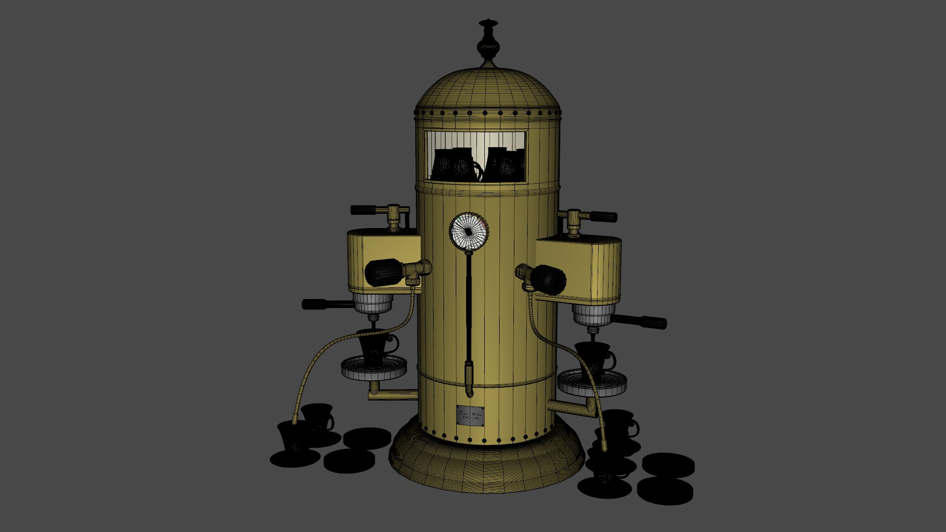 Espresso Machine 1930 Antique Low-poly 3D Model 3D Model - TurboSquid ...