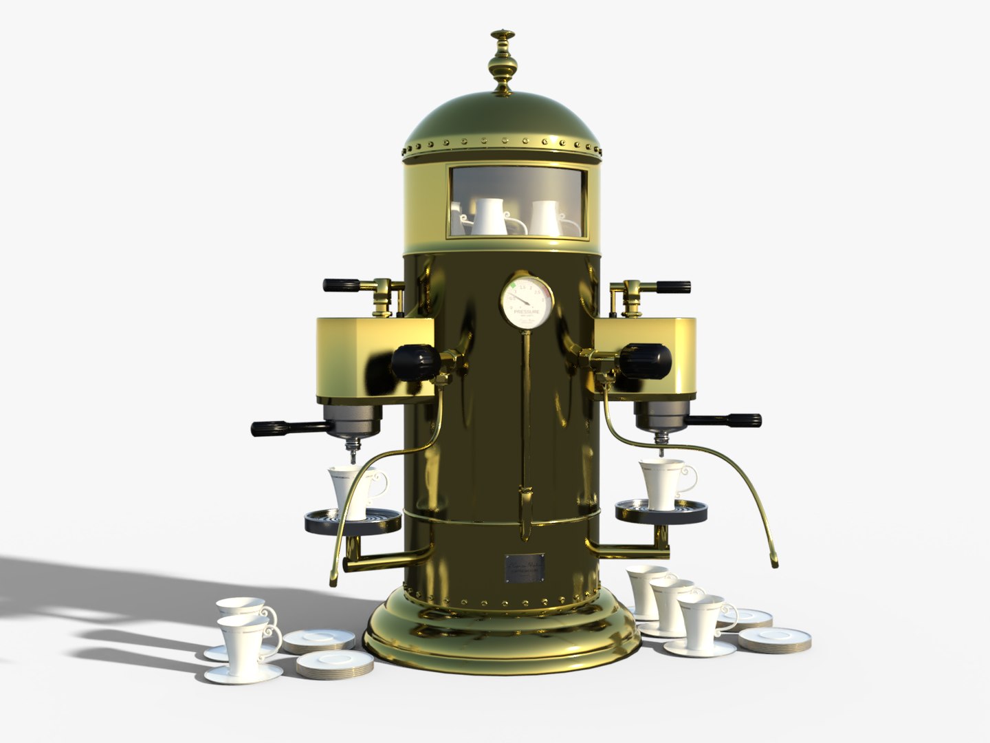 Espresso Machine 1930 Antique Low-poly 3D Model 3D Model - TurboSquid ...