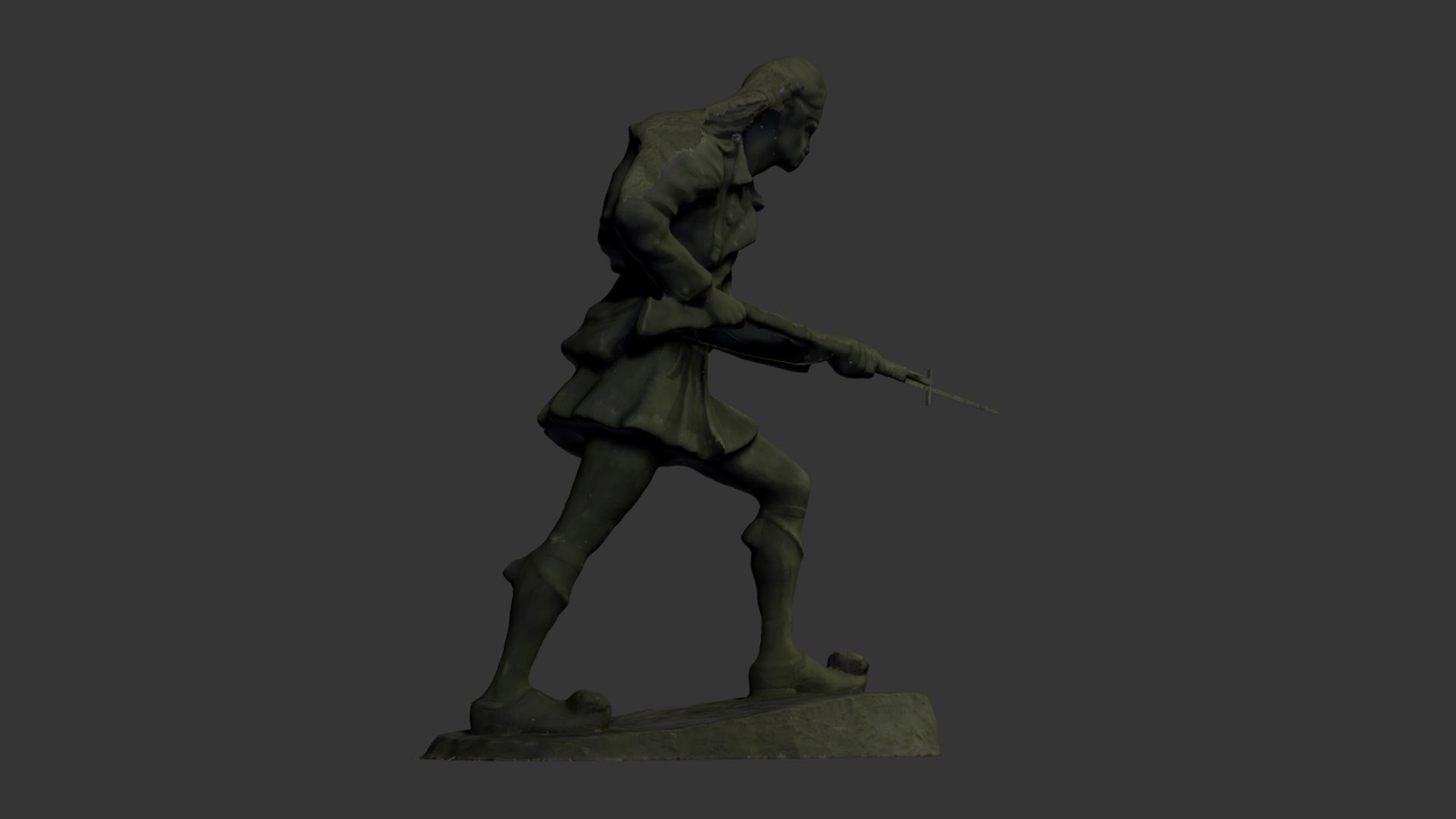 Unknown Soldier Statue Low-poly 3D model 3D model - TurboSquid 2162477