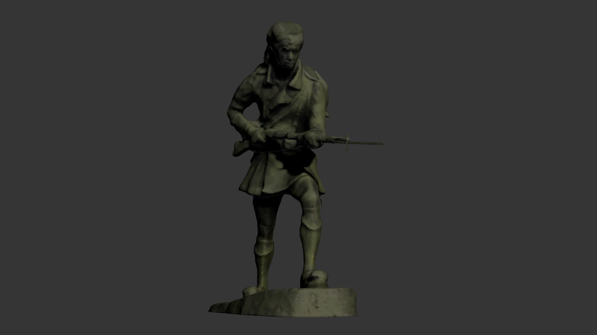 Unknown Soldier Statue Low-poly 3D model 3D model - TurboSquid 2162477