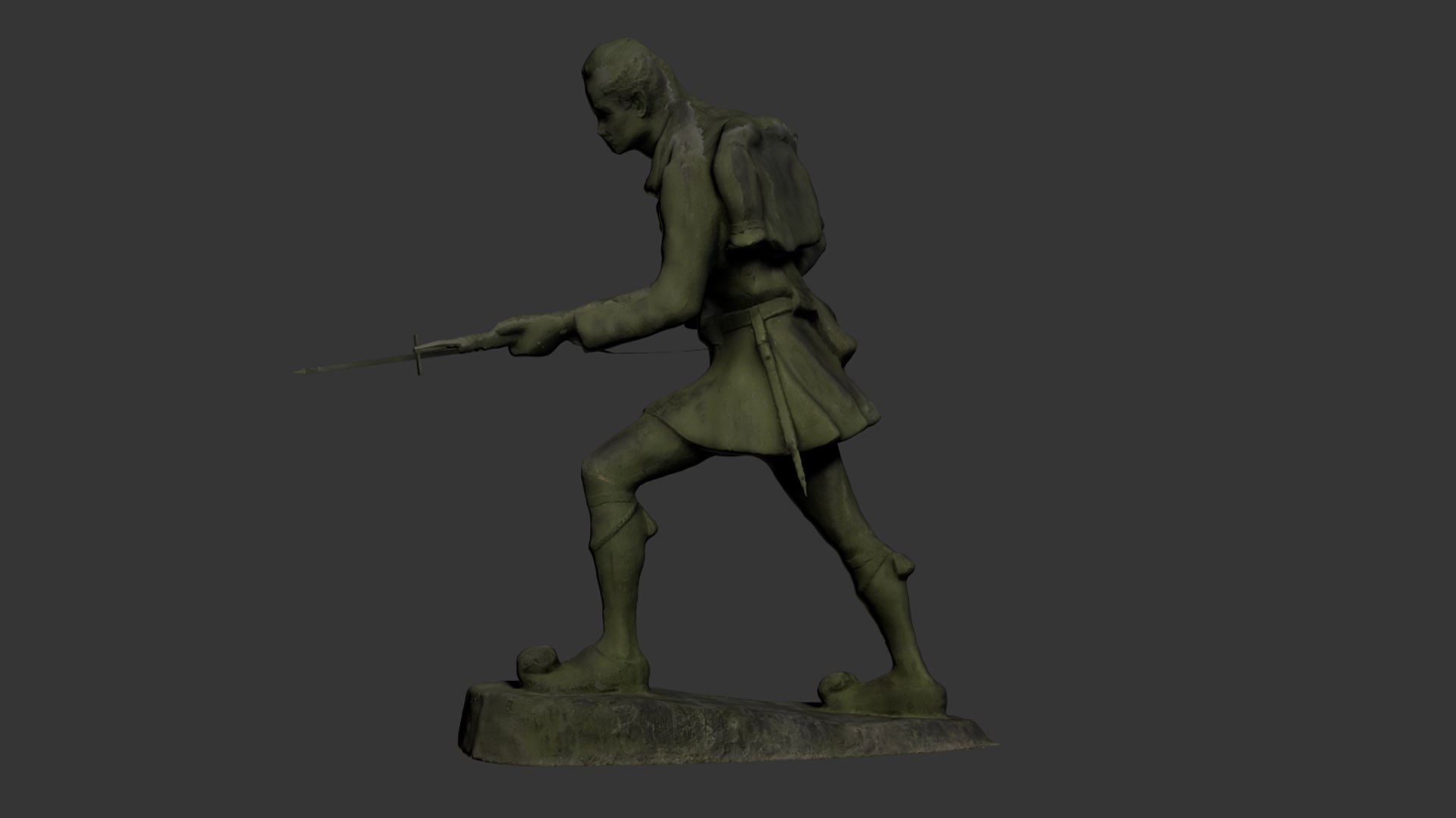 Unknown Soldier Statue Low-poly 3D model 3D model - TurboSquid 2162477