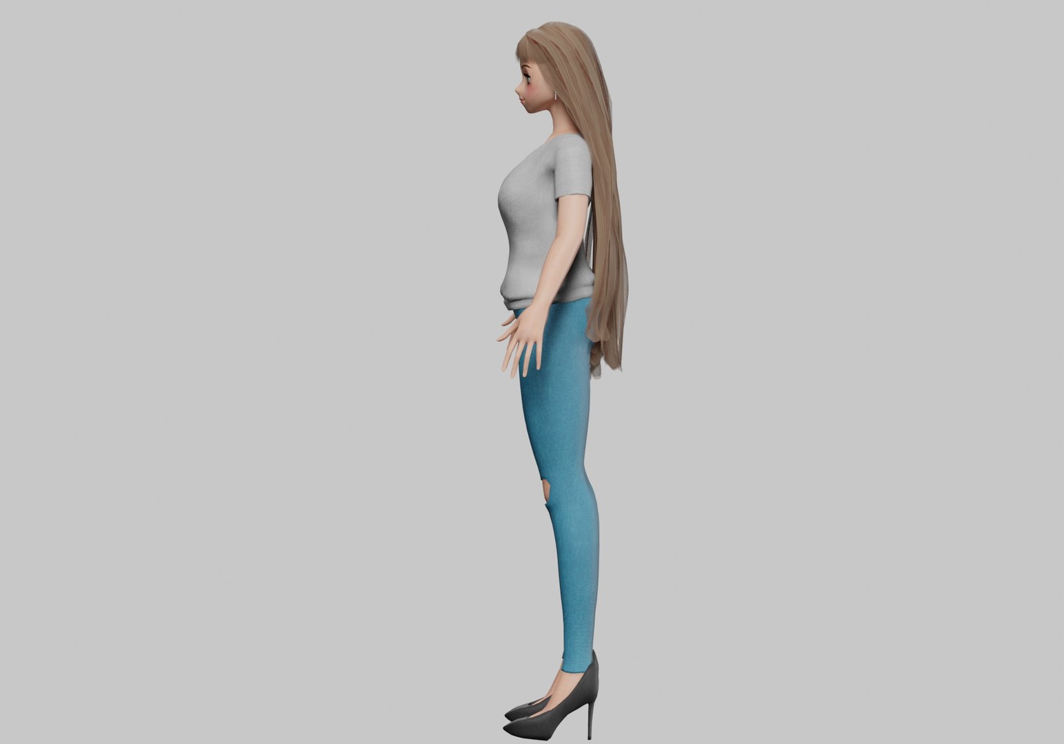 3D Classic Anime Girl V31796 - TurboSquid 2272352