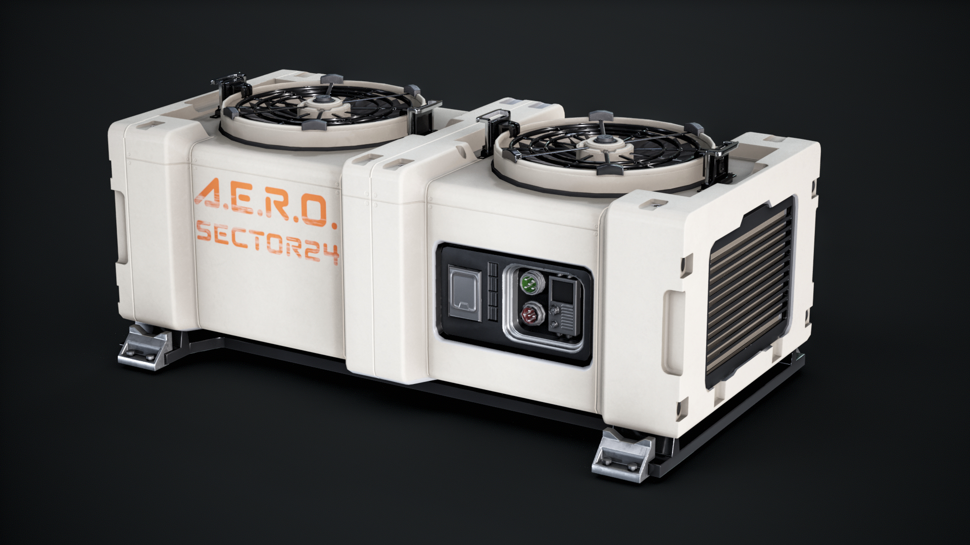 Sci-Fi Rooftop AC Unit 3D Model - TurboSquid 2083793