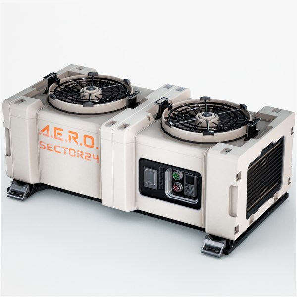 modelo 3d Sci-Fi Rooftop AC Unit - TurboSquid 2083793