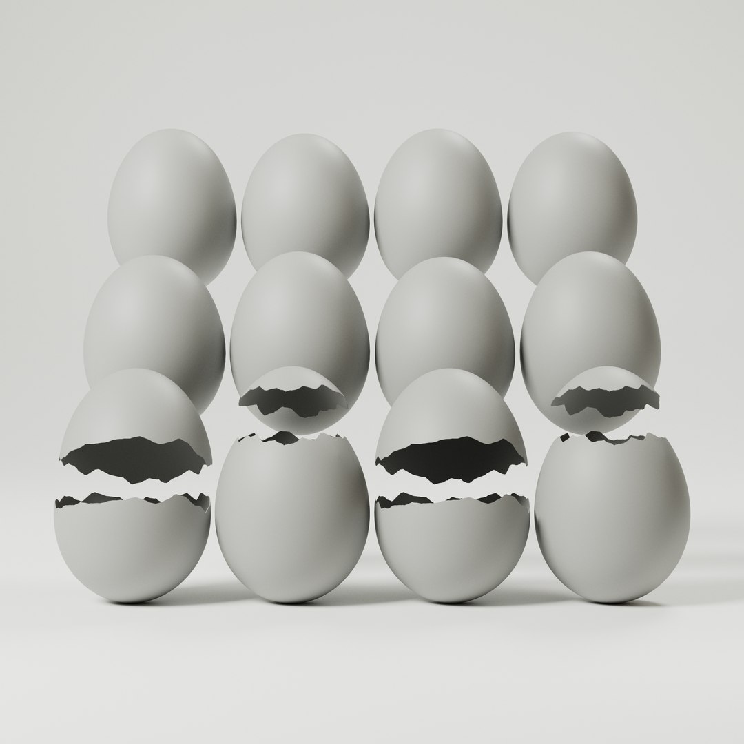 Eggs - 12 Variations 3D Model - TurboSquid 1877896