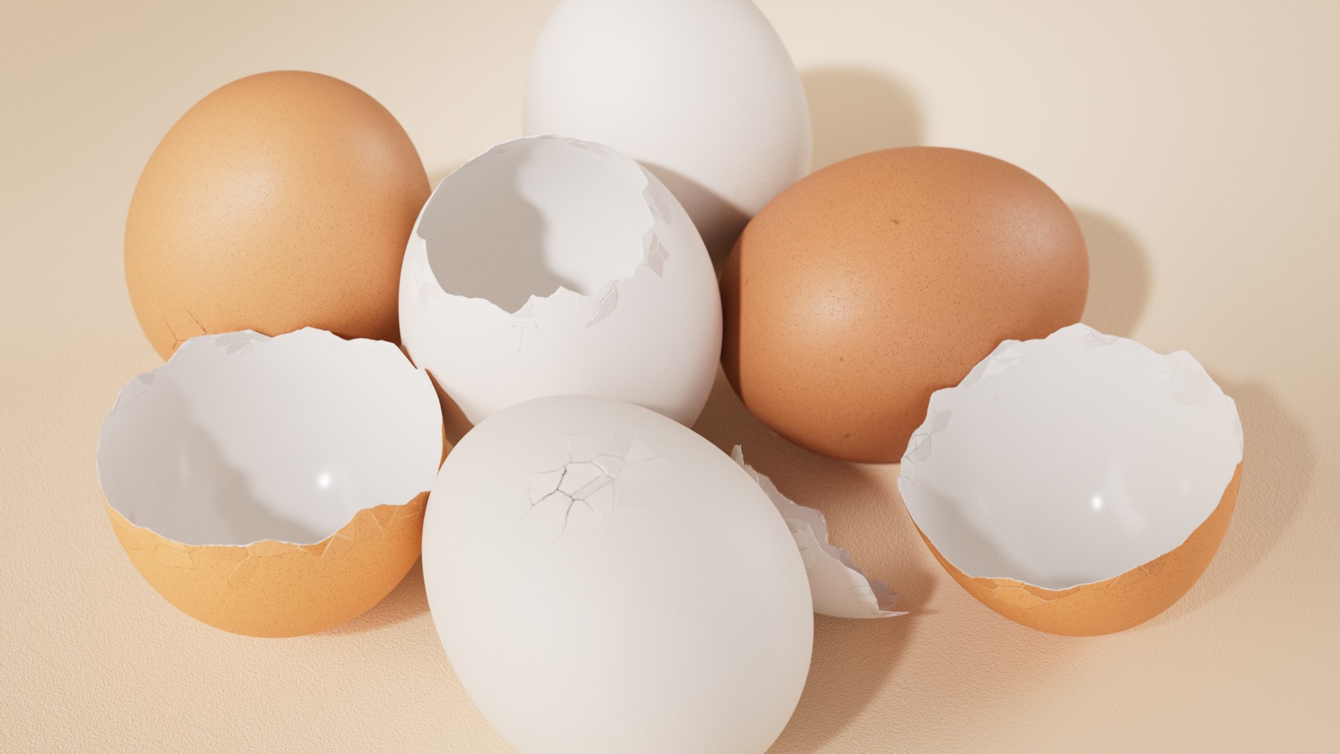Eggs - 12 Variations 3D Model - TurboSquid 1877896