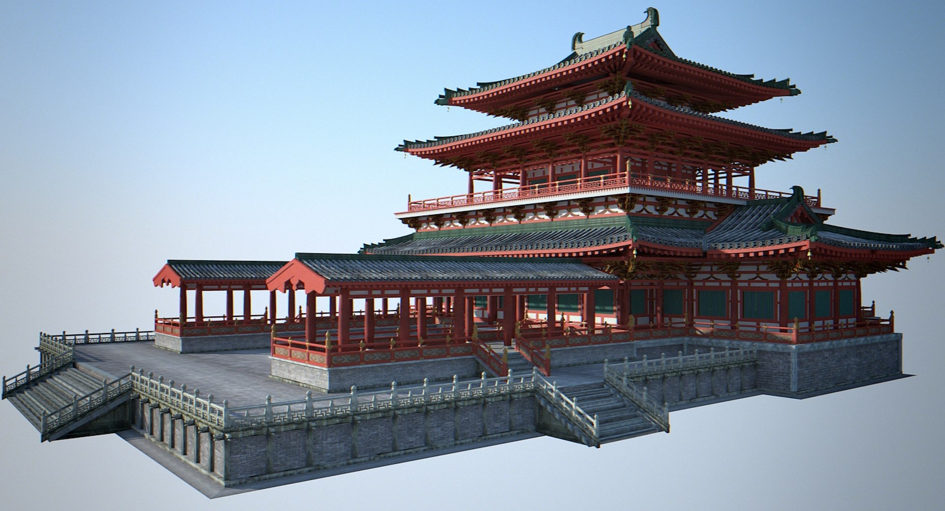 Chinese Architectural Palace 3d Model
