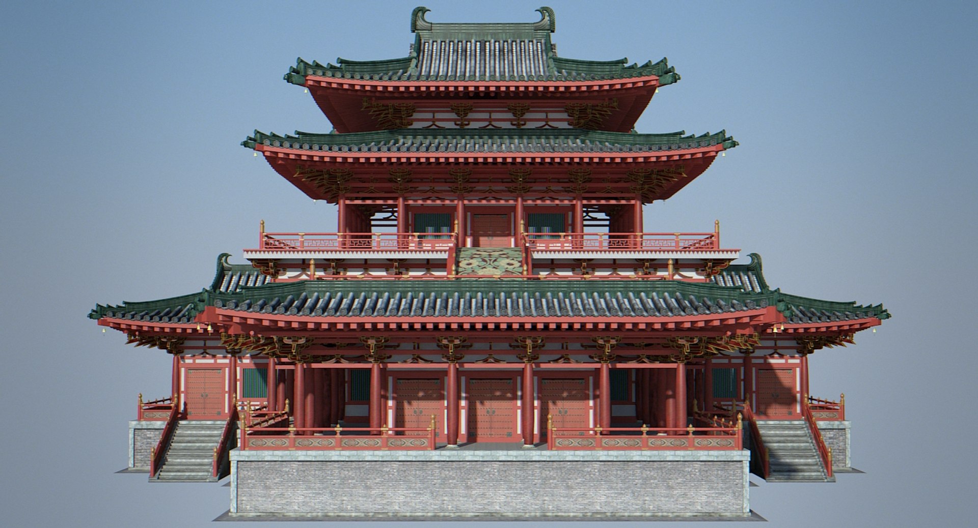 Chinese Architectural Palace 3d Model
