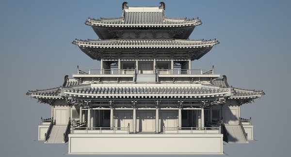 chinese architectural palace 3d model