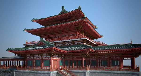 chinese architectural palace 3d model