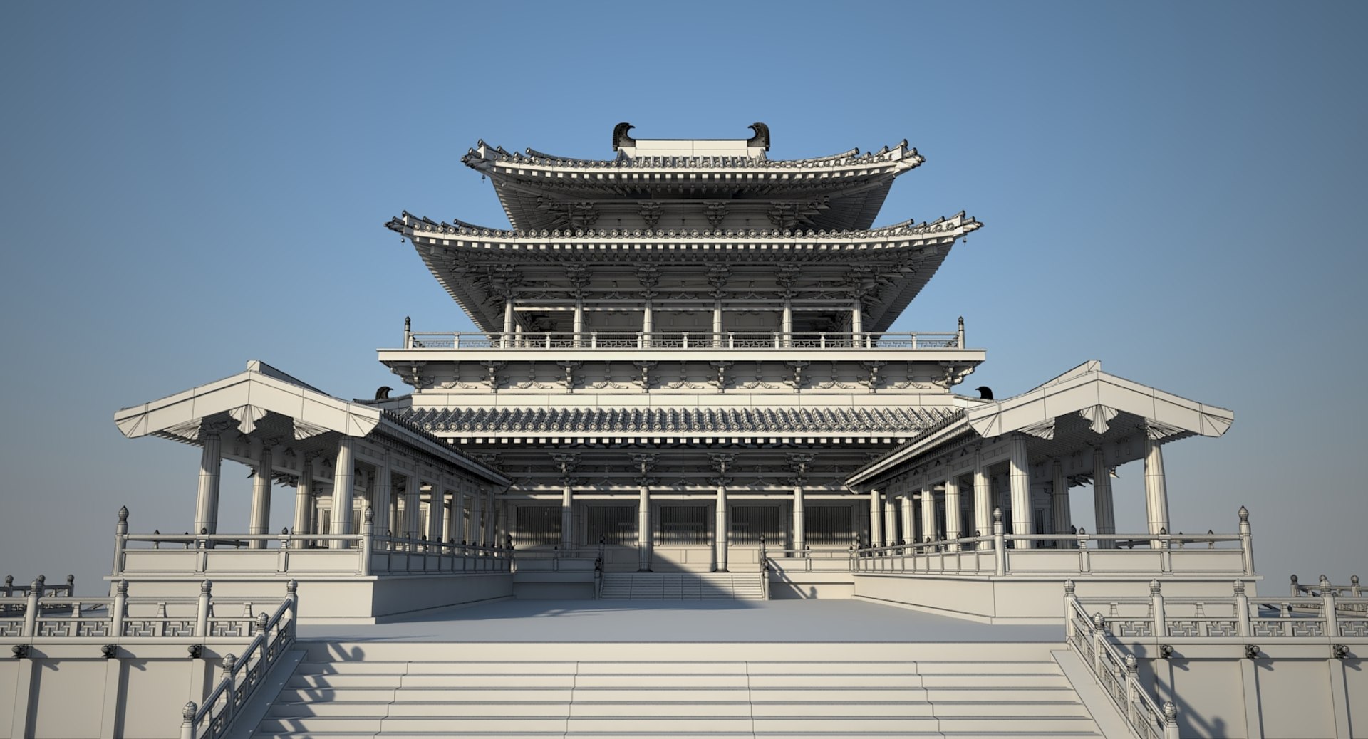 Chinese Architectural Palace 3d Model