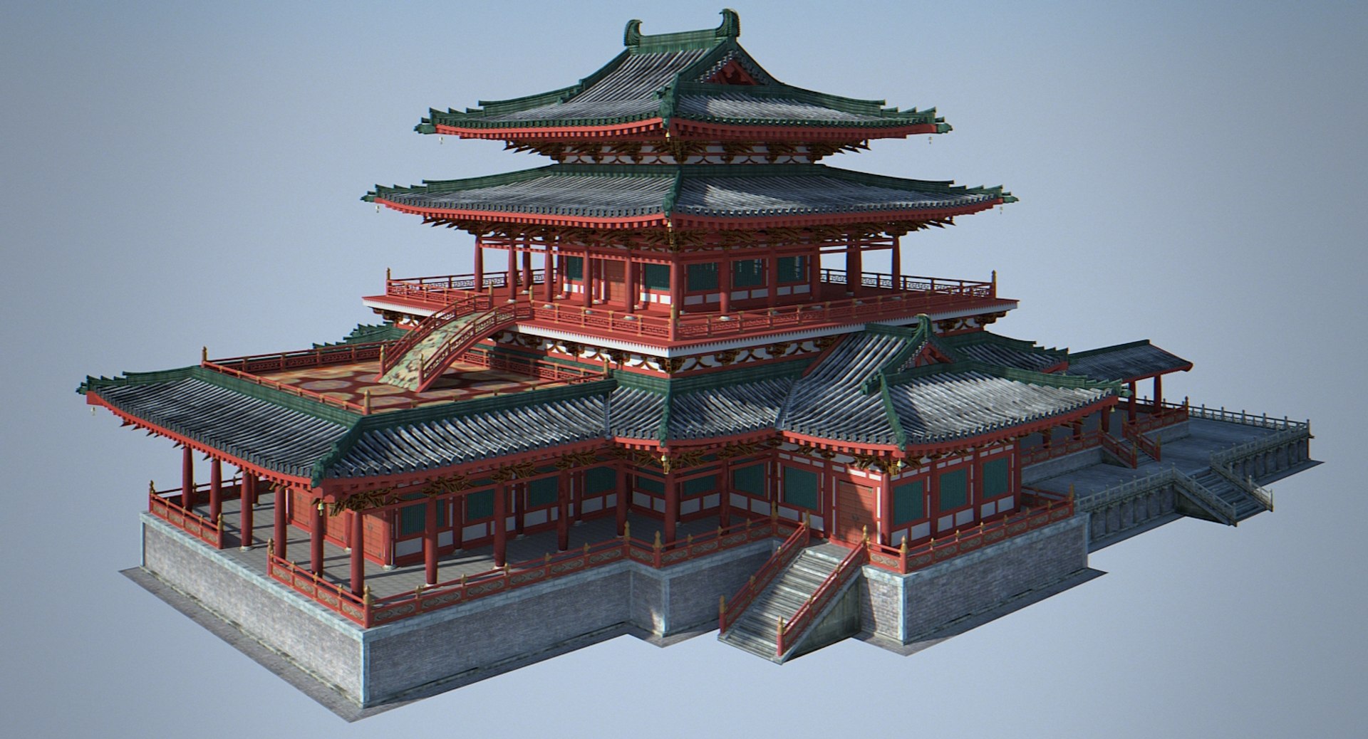 Chinese Architectural Palace 3d Model