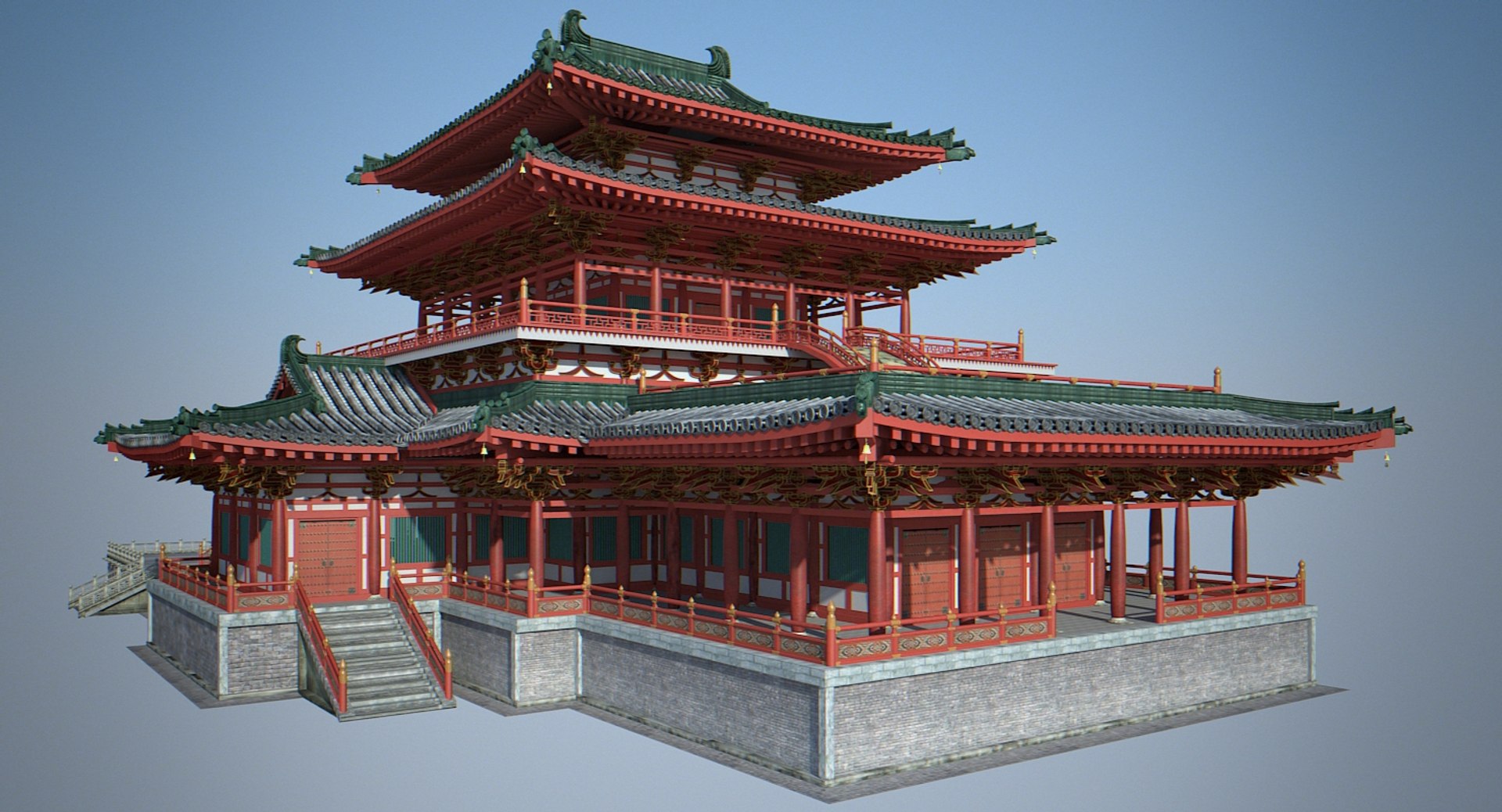 Chinese Architectural Palace 3d Model